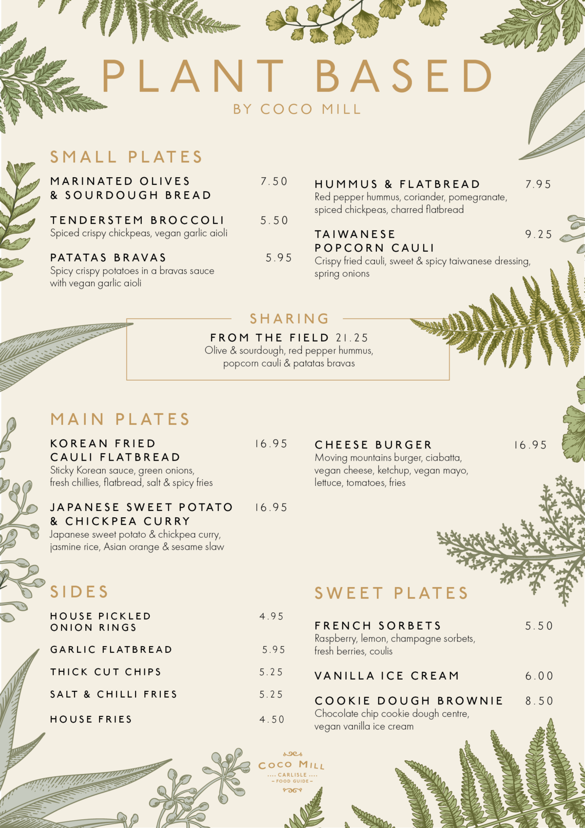 Virtual Menu | Coco mill